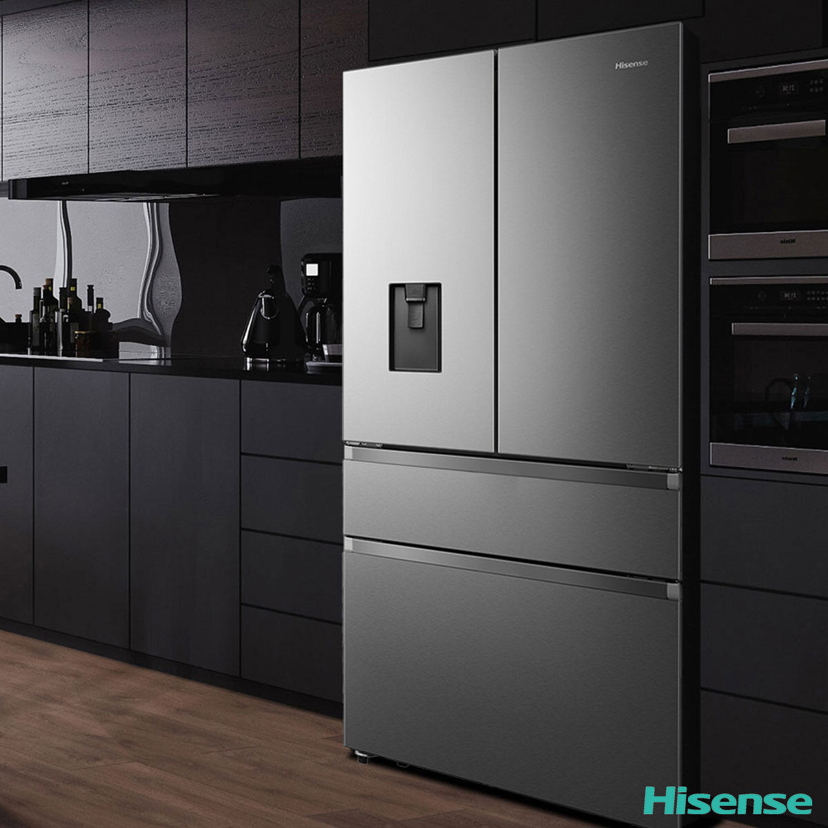 Hisense RF749N4SWSE, Multidoor Fridge Freezer E Rating in Stainless St ...