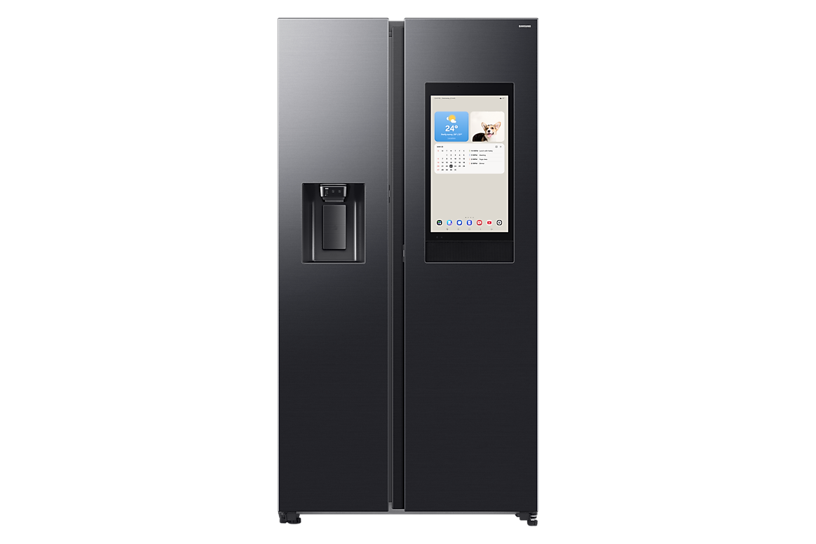 SAMSUNG Bespoke AI Family Hub RS90F66BEFEU American-Style Smart Fridge ...