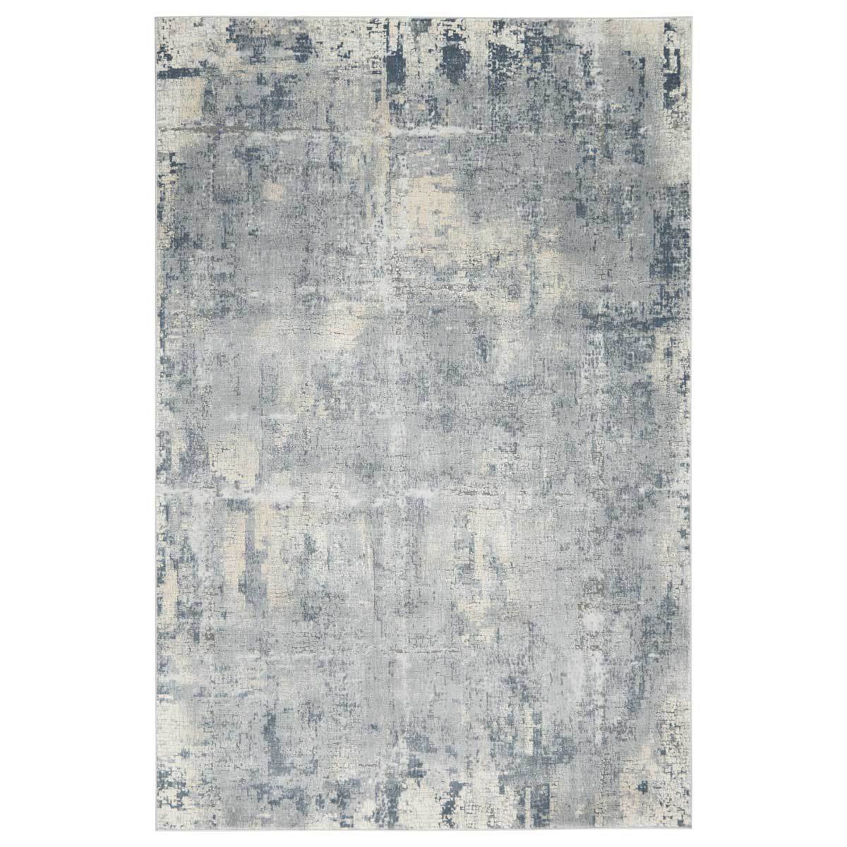 Rustic Textures Faded Blue Rug, 240 x 320 cm – TieDex